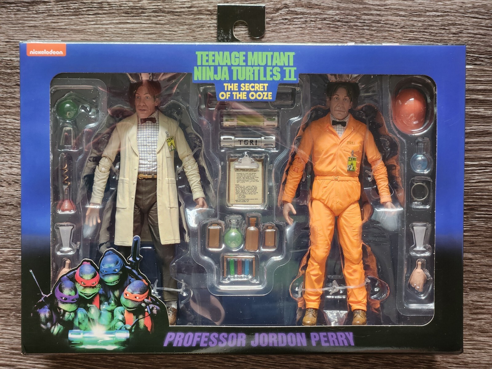 NECA TMNT Ninja Turtles II Secret Ooze Professor Jordon Jordan Perry 2 ...