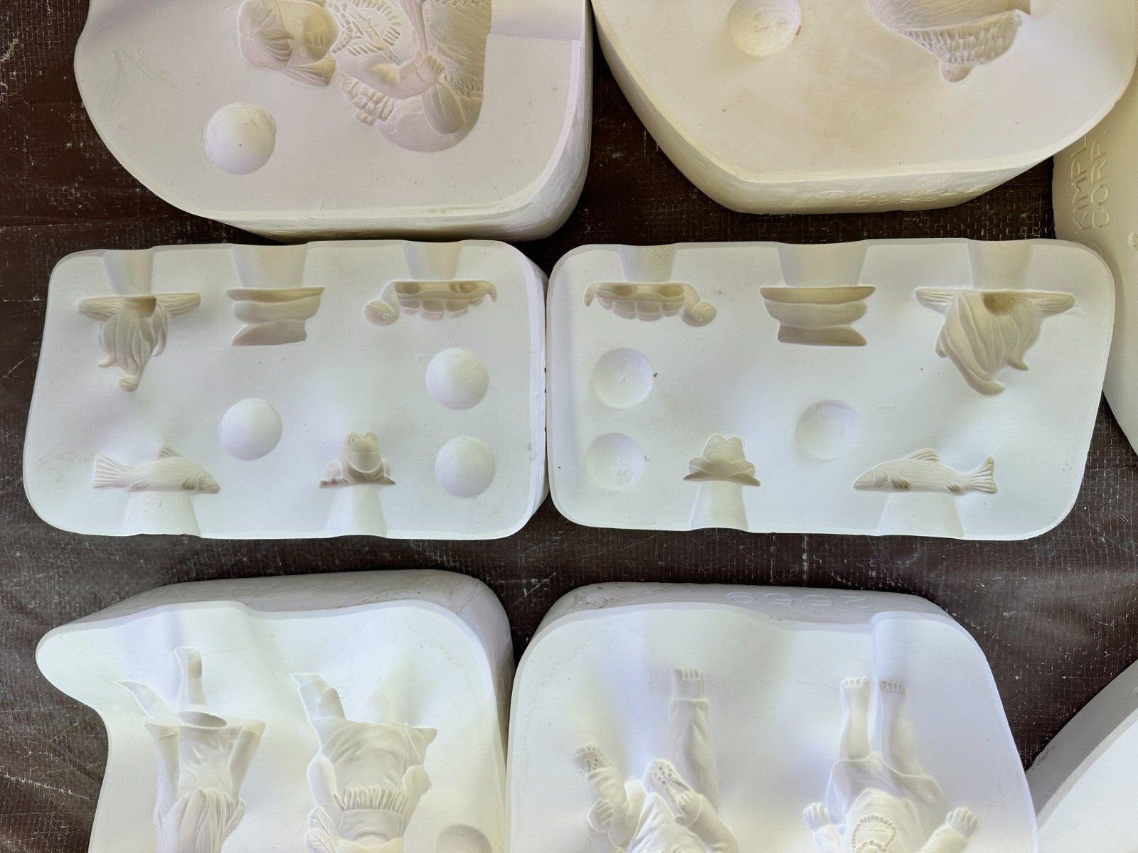 VINTAGE KIMPLE CERAMIC MOLD #2556/2557/2558/2559/2560/2561 INDIAN ...