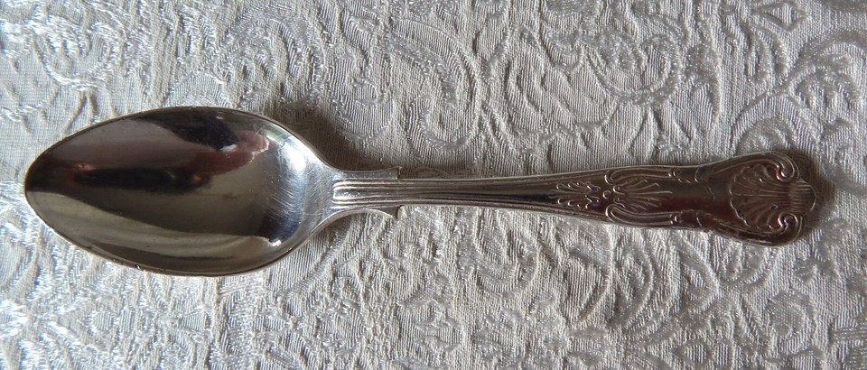 VINTAGE Sheffield ENGLAND EPNS Silverplate 4 Dainty Spoons 5.25" -KINGS ...