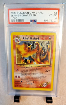 PSA Mislabeled Blaine's Charizard PSA 4 error should say CORRECTED | eBay