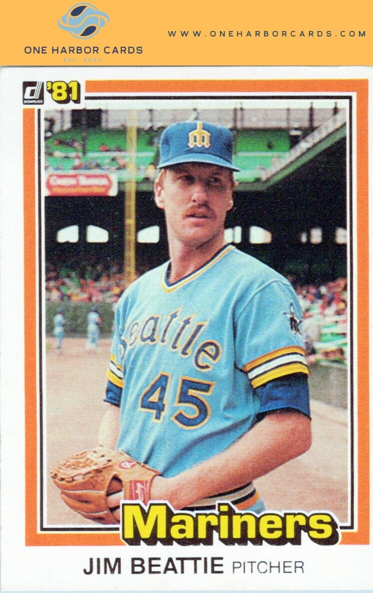 1981 Donruss Seattle Mariners Baseball Card #166 Jim Beattie | eBay