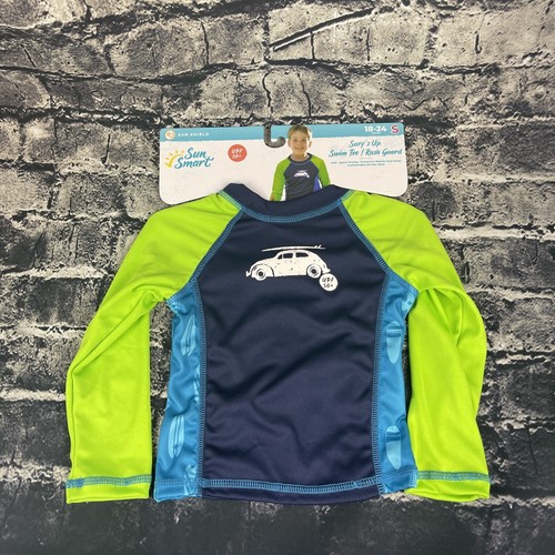 Sun Smart Toddler18-24 Months Rash Guard Swim Tee Surf's Up UPF 50 ...