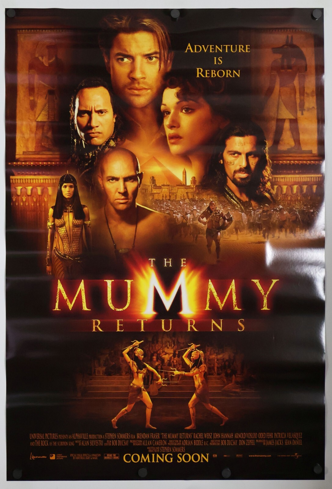 The Mummy Returns - original DS movie poster 27x40 D/S Rock | eBay