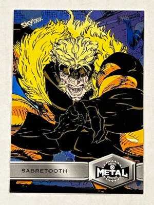 2020 Marvel X-MEN Metal Universe BLUE #192 SABRETOOTH Achievement😍💕 | eBay