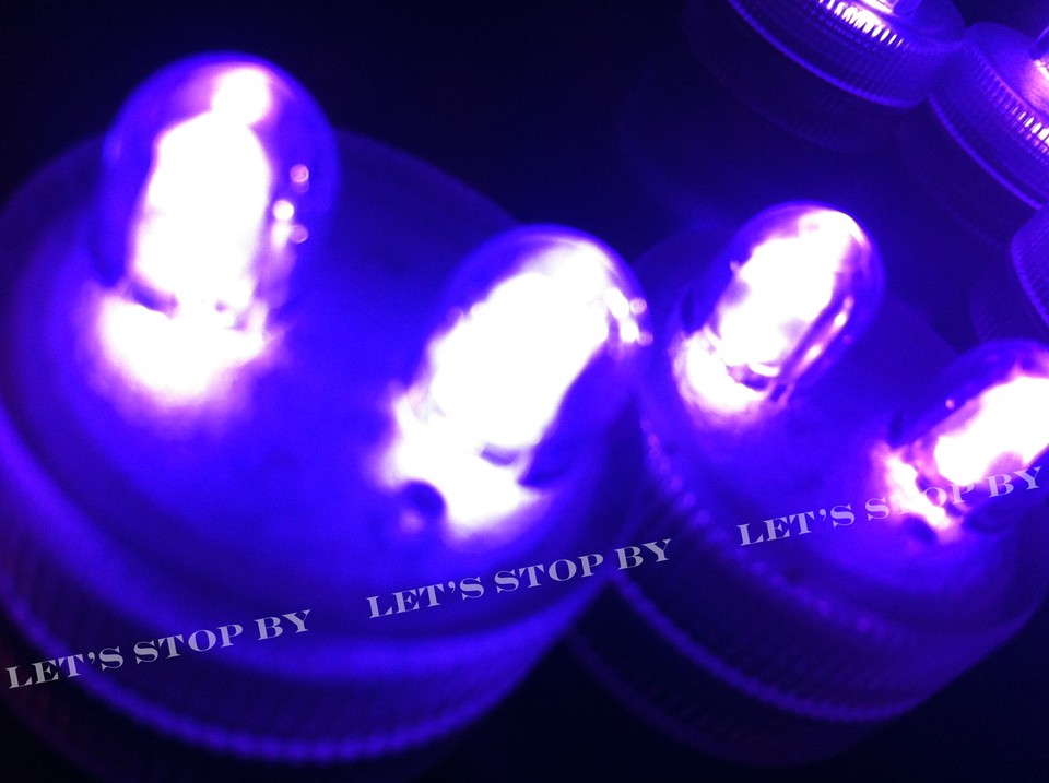 25 SUPER Bright Dual LED Tea Light Submersible Floralyte Party Wedding ...