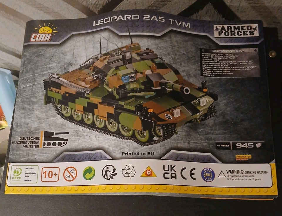 COBI-2620 Armed Forces Leopard 2A5 TVM TES Model Tank Building Bricks ...
