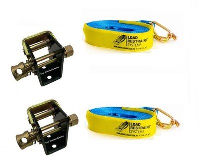 2 x Mini Winch With 9mtr Strap x 2500kg, Gypsy Trailer Winch, Ratchet ...