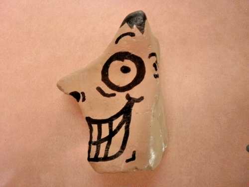 Paperweight Face Your Fears Stone Face one of a kind- Signed. | eBay