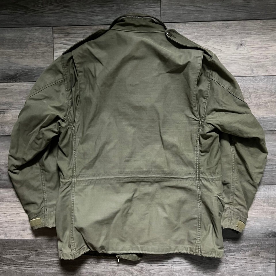 Vintage Mens L M65 Field Jacket OG-107 Military Cotton Sateen Army Faded USA | eBay