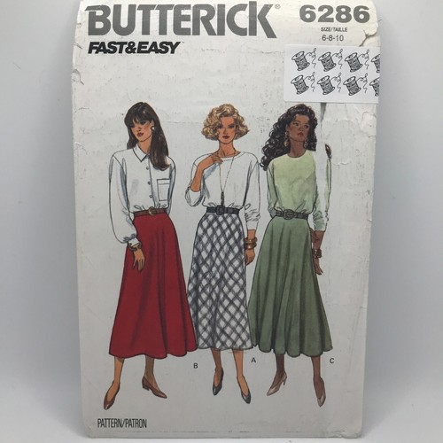 Butterick 6286 Misses Sz 6-8-10 Skits Semi-Flared Flowy Sewing Pattern ...