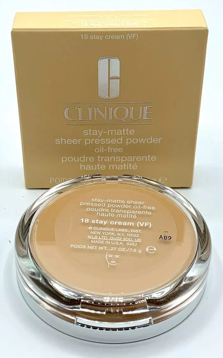 Clinique Stay Matte Sheer Pressed Powder Oil Free - 18 STAY CREAM New ...