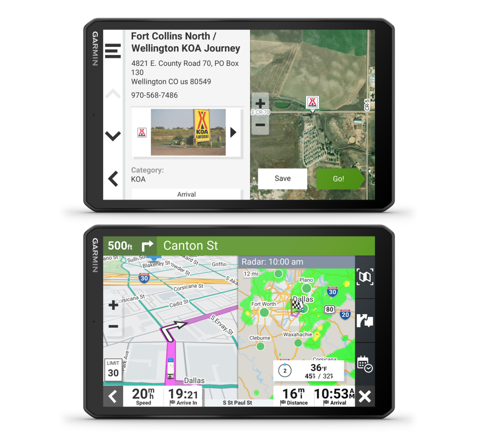 Garmin RV 895 GPS Navigator Large Easy-to-Read 8in in Landscape or ...