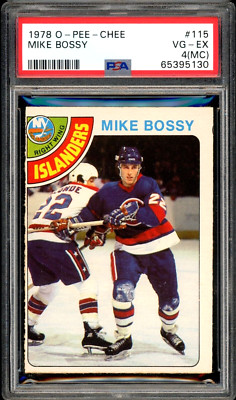 1978-79 OPC o-pee-chee #115 Mike Bossy Rookie HOF PSA 4 VG-EX mc NY ...