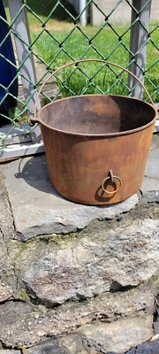 Old Vintage Erie Cast Iron #8 Griswold 1891 Antique Hanging Flat Bottom ...