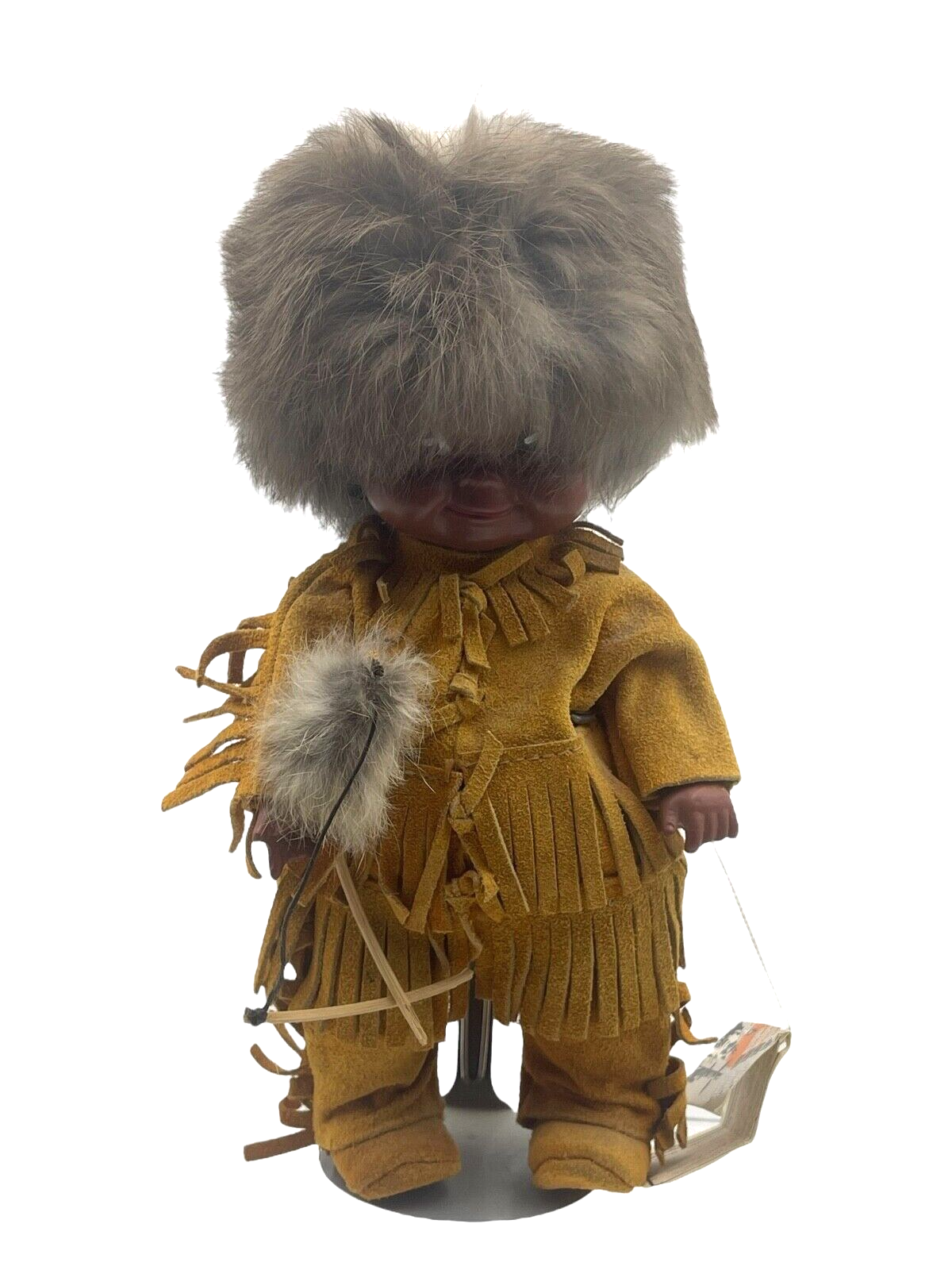 VTG Indien Art Eskimo Inuit Doll Real Leather Suede Fur Made in Canada ...