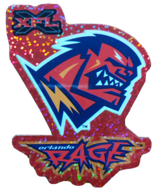XFL Orlando Rage Sticker Vintage 2001 Football Logo Multi Color Decal ...