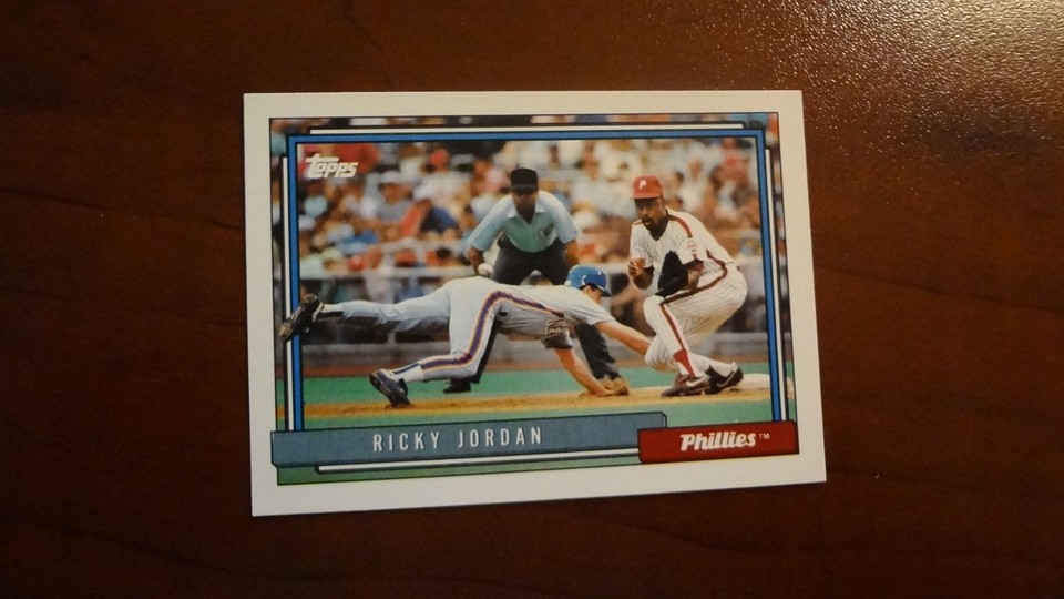 1992 TOPPS # 103 RICKY JORDAN BASEBALL CARD | eBay