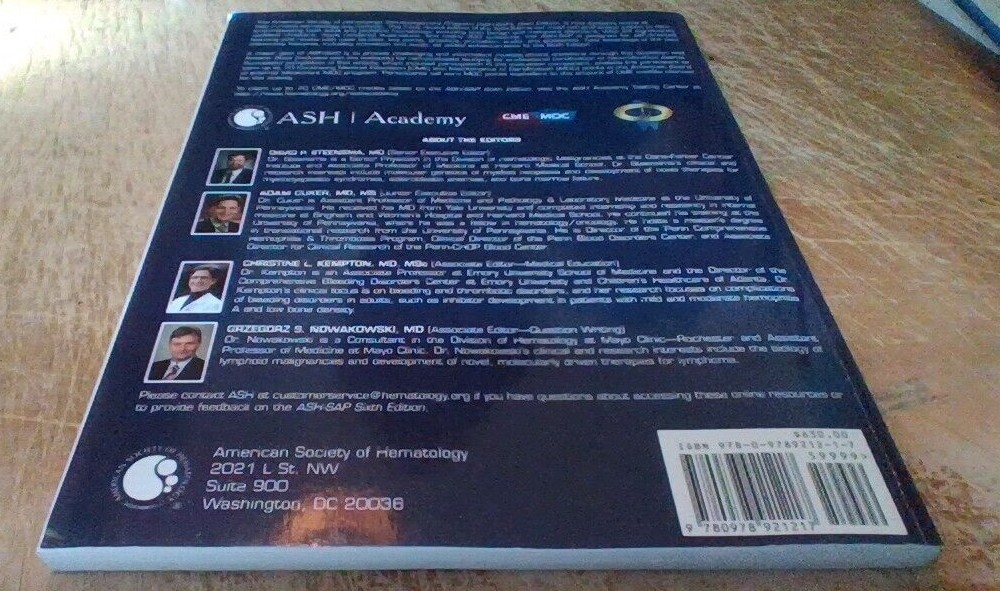 American Society of Hematology Self-Assessment Program, Sixth Edition ...