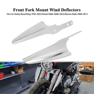 Front Fork Mount Wind Deflectors Fit For Harley Touring Street Glide ...