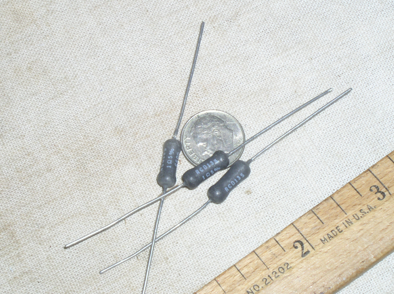 3 RCD 135 1R0 1 OHM 3W 3 WATT 5% SILICONE COATED POWER RESISTOR WIRE ...