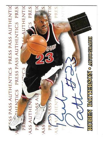 Ruben Patterson 1998 PRESS PASS AUTHENTICS BASKETBALL ROOKIE AUTOGRAPH ...