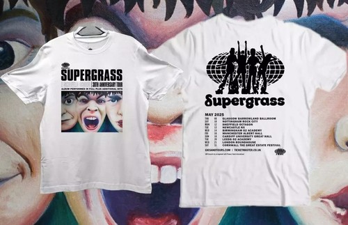 Supergrass 30th Anniversary Tour DOUBLE SIDED T SHIRT FULL Size S-5XL New New | eBay