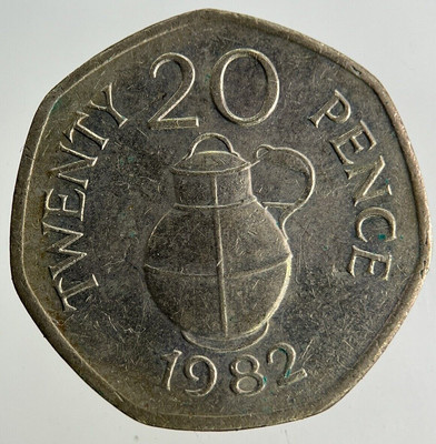 1982 Guernsey 20p Twenty-Pence Coin | Fine Collectable Grade | eBay