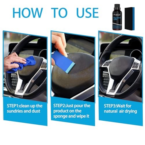 Plastic Restorer & Coating - 1 OZ - Restores Faded Color & Strengthens ...