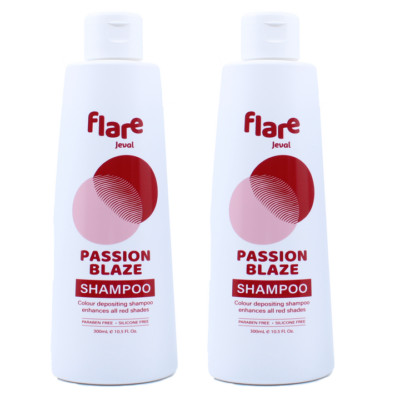 2X Jeval Flare Passion Blaze Shampoo 300ml amazing red will enhance ...