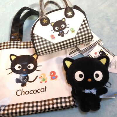 Sanrio Chococat Mascot Pouch Handbag Keychain Plush Foldable Bag Used ...