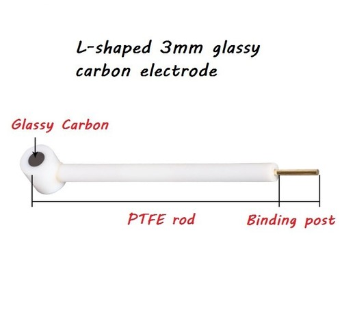 L-shaped glassy carbon electrode Working Electrode 3MM | eBay