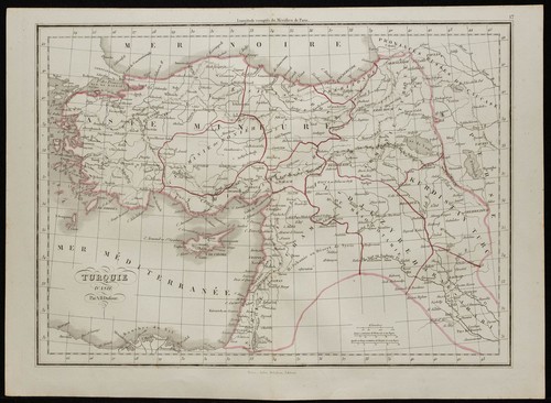 1850 - Turkey D' Asia - antique map - Dufour - engraving | eBay