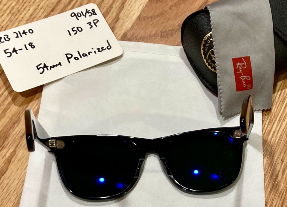 Ray-Ban RB2140 Black Classic Wayfarer Unisex 54mm Polarized Sunglasses ...