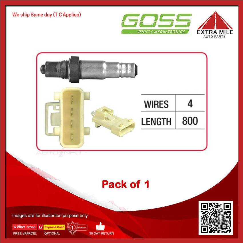 GOSS Oxygen Sensor For Mercedes-Benz SLK350 R171 3.5L V6 M272 DOHC-PB ...