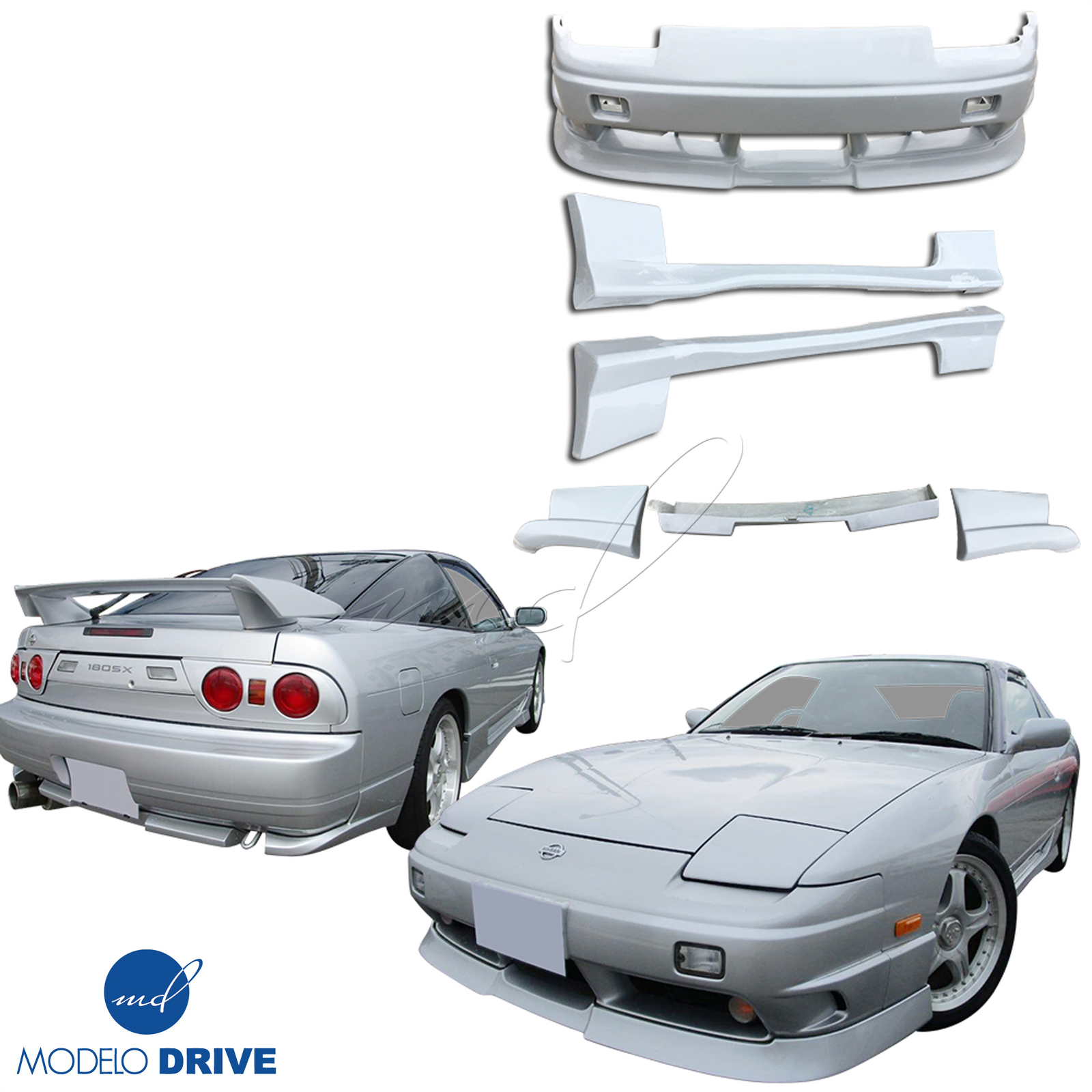 ModeloDrive FRP Type-X Body Kit 6pc 3dr Hatch for 240SX Nissan 89-94 ...