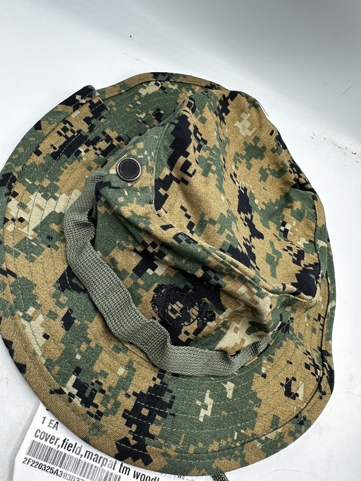 New USMC MCCUU Cover Field Woodland MARPAT Combat Boonie Cover Size X ...