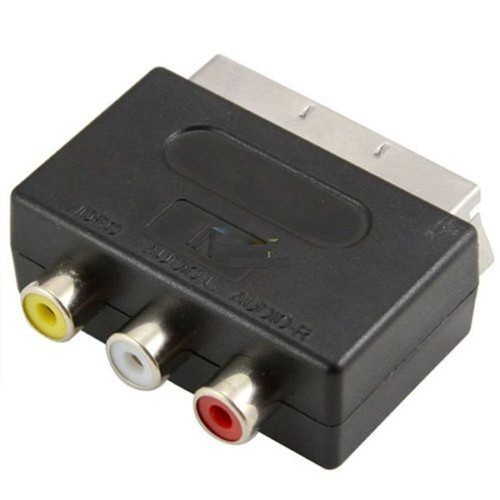 SCART To 3 RCA Female Cable Adapter SCART Converter Audio Video ...
