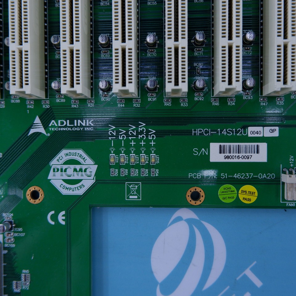 ADLINK HPCI-14S12U 0040 GP 51-46237-0A20 back plane HPCI14S12U 0040 GP ...
