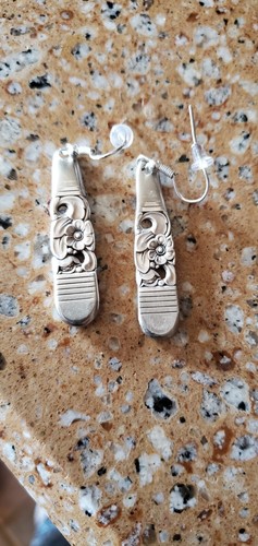 Vintage Sterling Silver Spoon Earrings | eBay