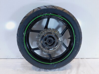 2008 2009 2010 Kawasaki Ninja 250R EX250 Black/Green Rear Wheel Rim ...