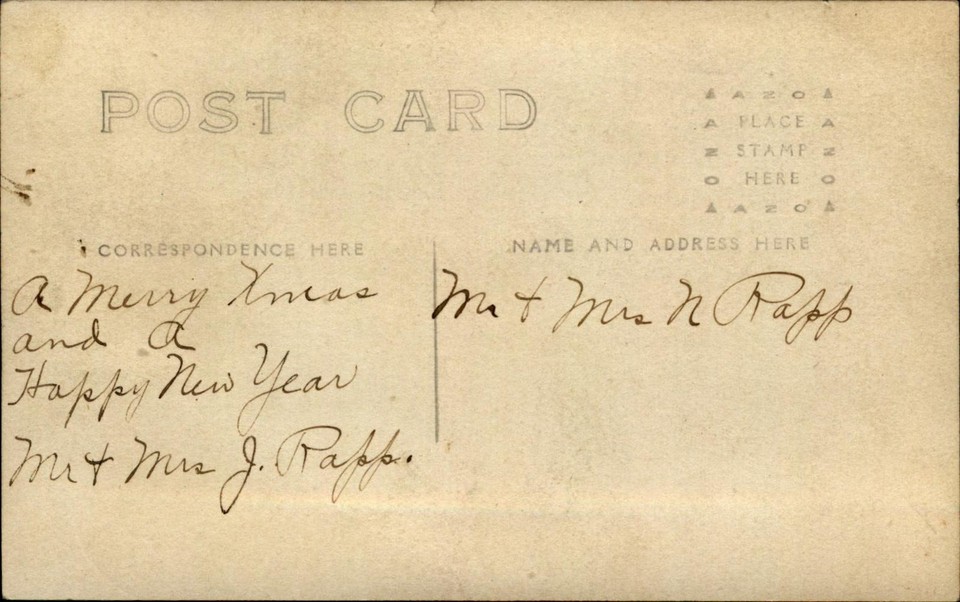 RPPC~family real photo 1907-1917 ~ from J Rapp to N Rapp ~ unknown ...