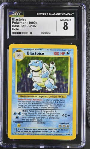 CGC 8 Blastoise 1999 Base Set 2/102 Holo Pokemon Card psa | eBay