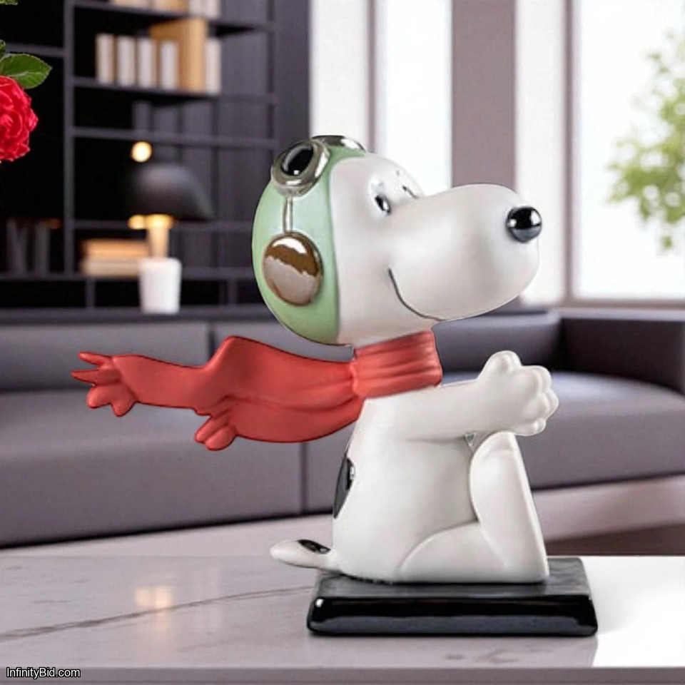 Lladró Snoopy Flying Ace - Official Peanuts Porcelain Collectible ...