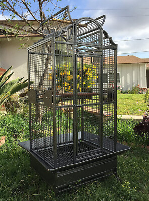 64" Large Elegant Bird Parrot Open Play-Top Cage Cockatiel Macaw Conure ...