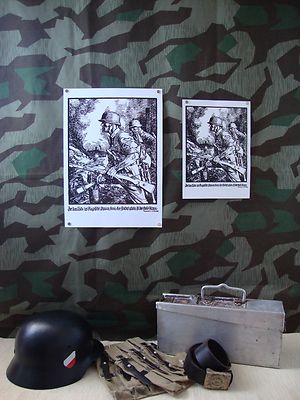 wehrmacht soldier Freeman Poster Print WW2 vintage german stahlhelm ...