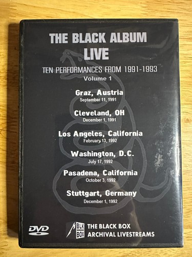 Metallica - Black Album Deluxe Box Set Complete Exclusive 10 Live DVDs ...
