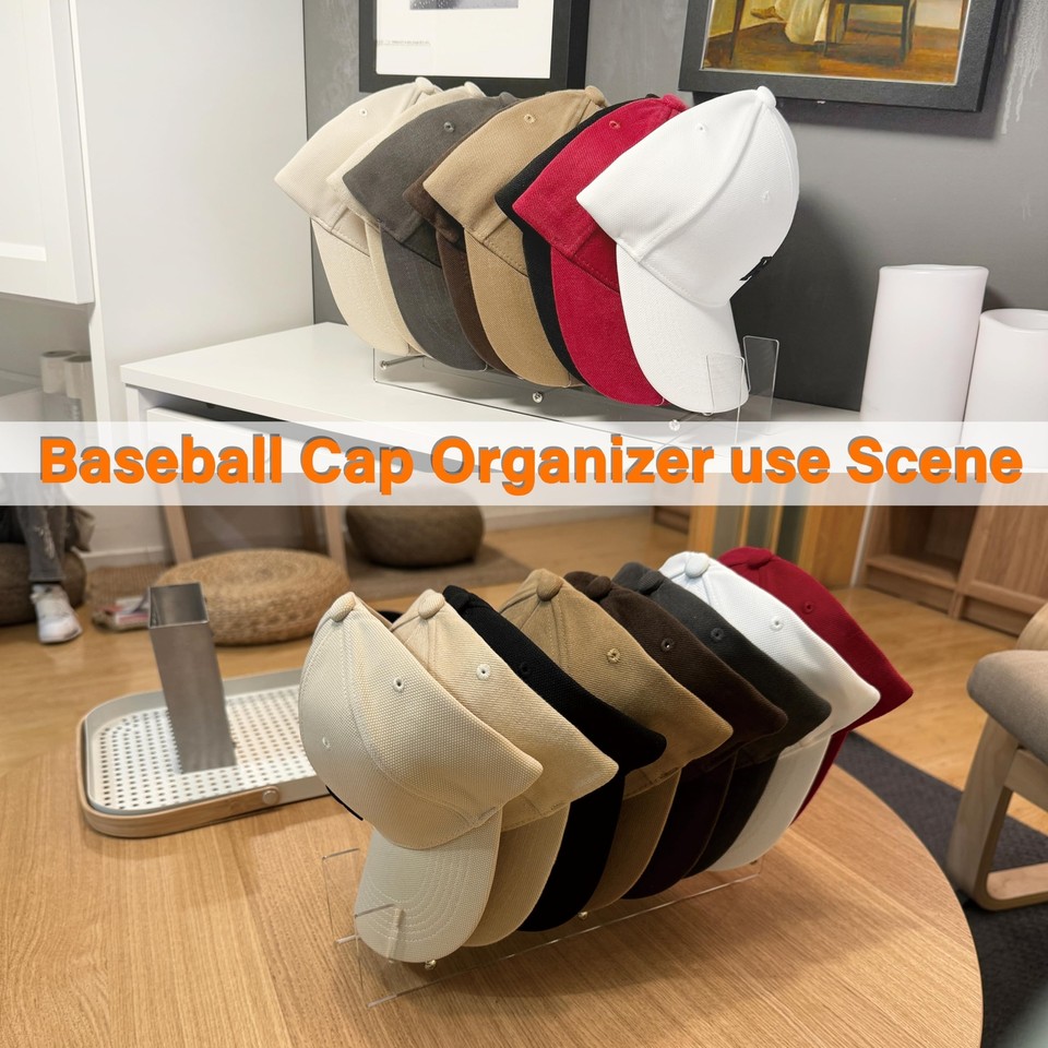 Hat Stand Organizer for Baseball Caps, Acrylic Hat Holder & Rack, 2PCS ...