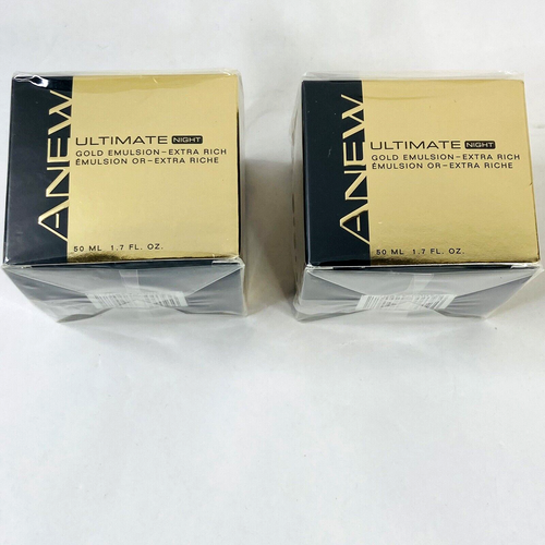 Lot of 2 Avon Anew Ultimate Night Gold Emulsion Extra Rich 1.7 New ...