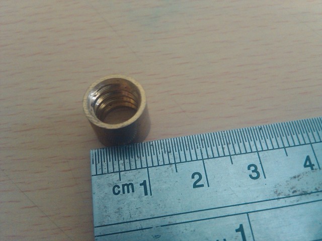 TWO 11 MM BRASS THREADED FERRULES FOR STICK-ON TIPS Pool Snooker ...