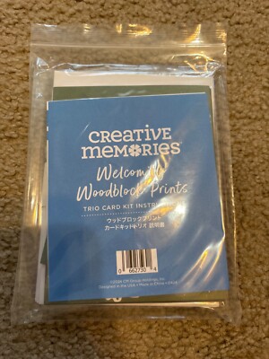 Creative Memories "Welcome Woodblock" Card Kit Trio - NEW! Limited ...